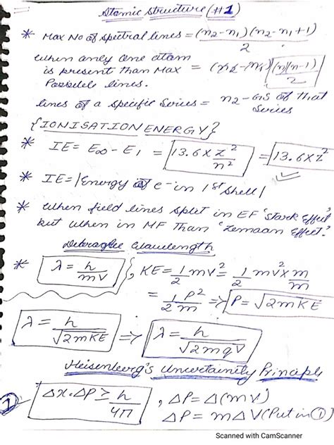 Atomic Structure Short Notes Pdf