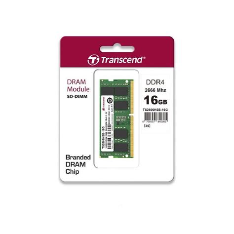transcend ram memory ddr4 2666 so dimm 16gb premium grade ts2666hsb