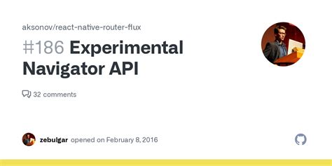 Experimental Navigator Api · Issue 186 · Aksonovreact Native Router