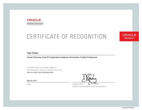 Apps Dba Certificate Pdf Computer Software And Applications Computing