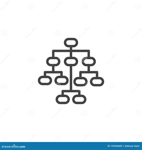 Sitemap Line Icon Stock Vector Illustration Of Perfect 137654605