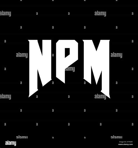 Npm Letter Logo Design For Technology Company Npm Logo Design Black
