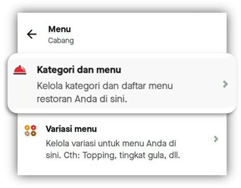 Cara Atur Daftar Menu