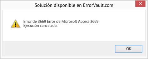 Cómo Arreglar Error De 3669 Error De Microsoft Access 3669 Ejecución Cancelada