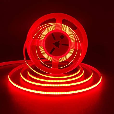 12v Cob Led Strip 8mm 5m Red Transcom Electronics