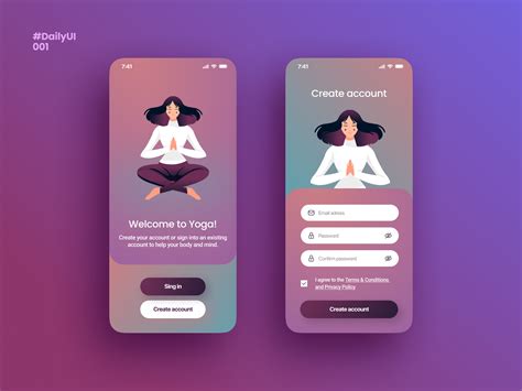 Daily Ui 001 Sign Up Page By Tetiana Zasko On Dribbble