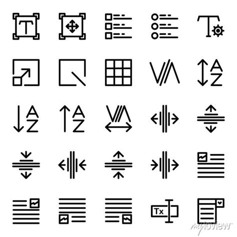 editing text icon set include setting scale task grid fine box kerning