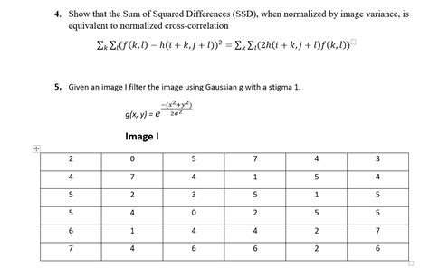 Solved 4 Show That The Sum Of Squared Differences Ssd