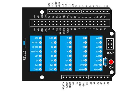 Screw Terminal HAT For Arduino UNO Kiwi Electronics