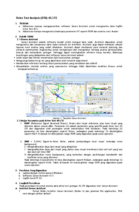 Doc Drive Test Analysis Dta 4g Lte