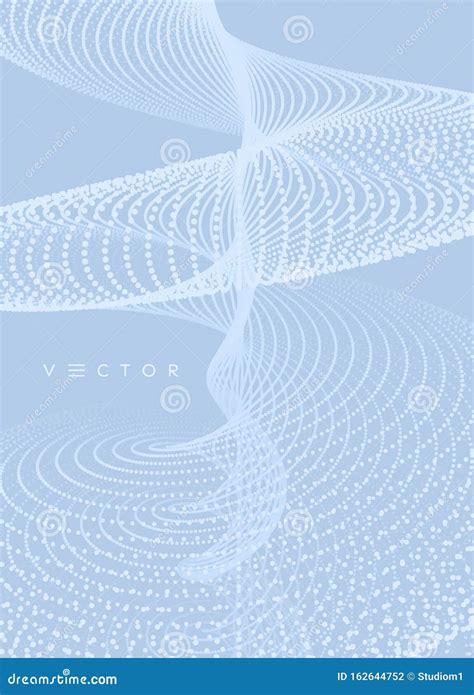 Sound Waves Big Data Visualization Array With Dynamic Particles