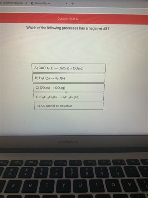 Solved O Scientific Calculator X Pearson Sign In Question 10