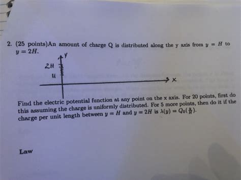 Solved 2 25 Points An Amount Of Charge Q Is Distributed