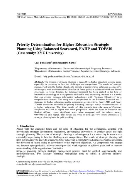 Priority Determination For Hig Pdf Strategic Management Strategic Planning