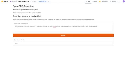 Sms Detection A Hugging Face Space By Satya 555