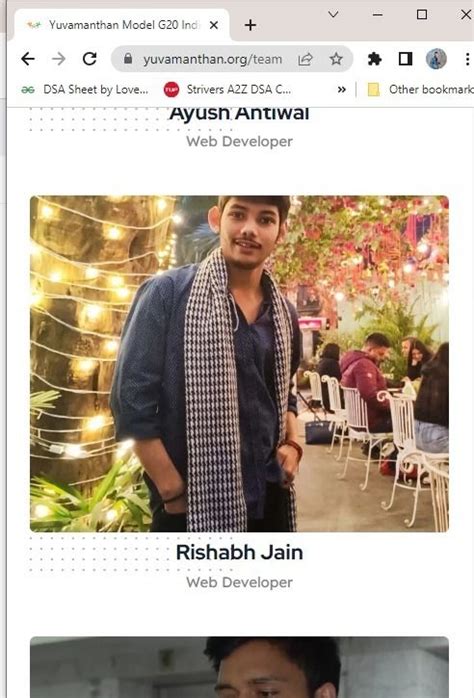 Rishabh Jain On Linkedin Experience Opportunity Career G20india