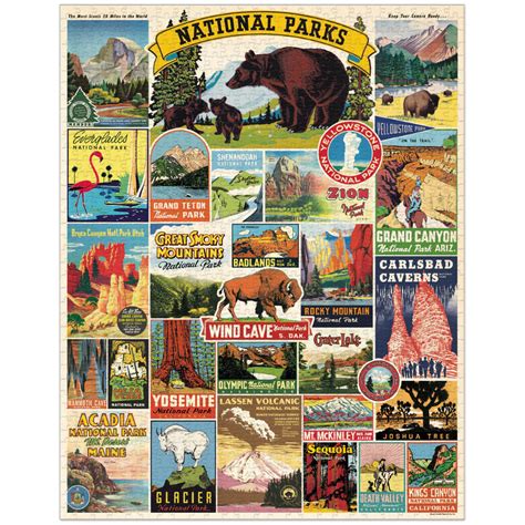 National Parks Vintage Posters 1000 Piece Puzzle The Readers Catalog