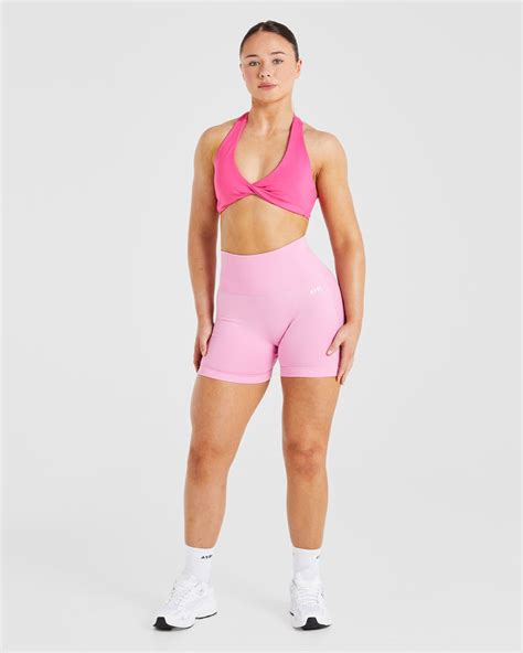 Essential Halterneck Sports Bra Hot Pink Aybl Usa Essential Halterneck Sports Bra Hot Pink Aybl Usa