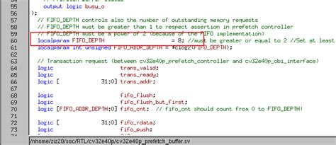Does Prefetch Buffers Localparam Fifodepth And Lsus Localparam Depth