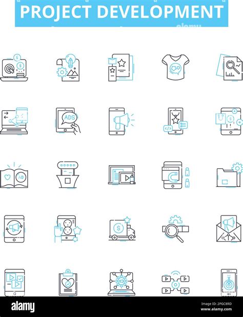 Project Development Vector Line Icons Set Project Development