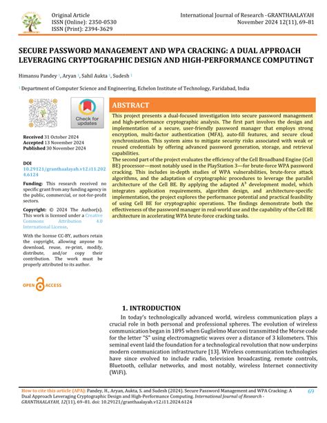 Pdf Secure Password Management And Wpa Cracking A Dual Approach