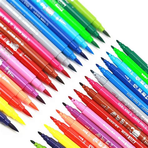 Double Nib Brush Art Markers Pen 12 18 Watercolor Vicedeal