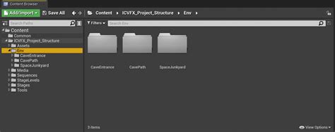 Envs Folder Structure In Unreal Editor 4 Unreal Engine 427