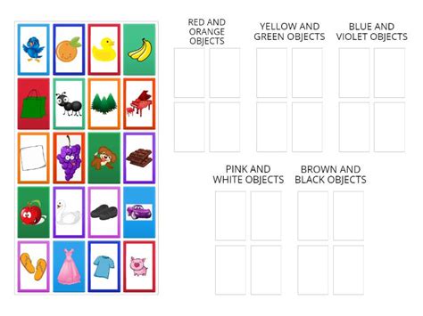 Sorting And Grouping Objects Of The Same Color Group Sort