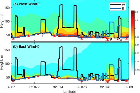 Spatial Distribution Of Modeled Co Concentrations Under West A And