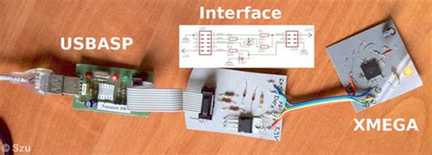 Programming AVR ATxMega Using USBasp Microcontroller Project Circuit