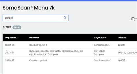 Somascan Menu Somalogic