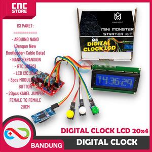 Jual KIT DIGITAL CLOCK LCD I C JAM DIGITAL ARDUINO PAKET LENGKAP Kota Bandung SukiTech