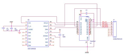 adc off board spi communication issue with adc128s052 electrical