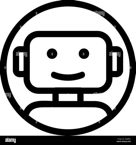Chat Bot Icon Vector Isolated Contour Symbol Illustration Stock Vector Image Art Alamy