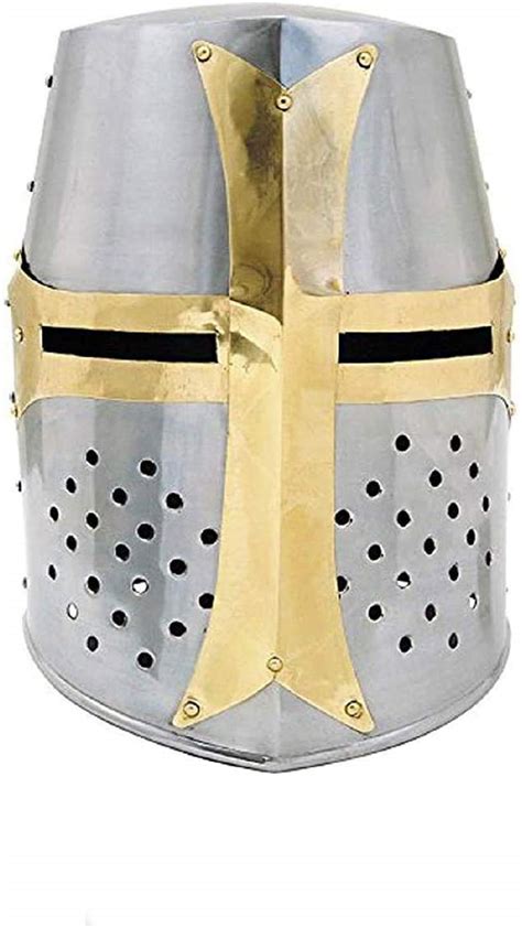 Medieval Warrior Templar Brass Crusader Helmet Review Is It Worth