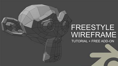 Blender 28 Tutorial And Free Add On Freestyle Wireframe Youtube