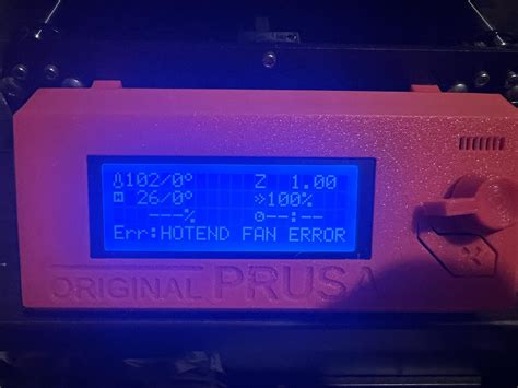mk3s “hotend fan error” after updating to 3 13 fails thermal model