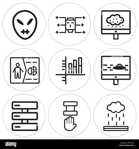 Set Of 9 Simple Editable Icons Such As Explosion Available Database Blog Bar Chart Healing