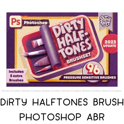 Ps03 Dirty Halftones Photoshop Brush Set Shader Texture Spray Ps