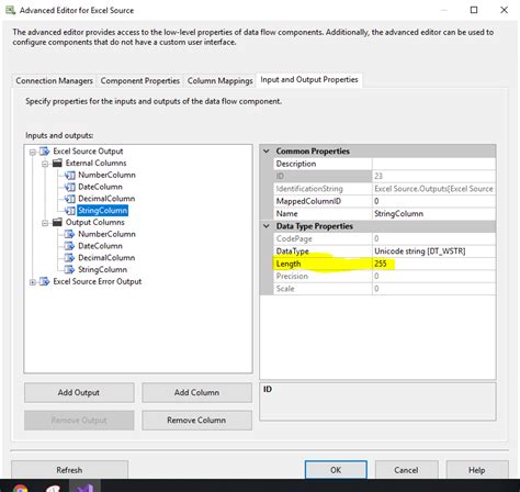 Sql Server In SSIS Excel Datasource Not Taking More Characters Than Stack Overflow