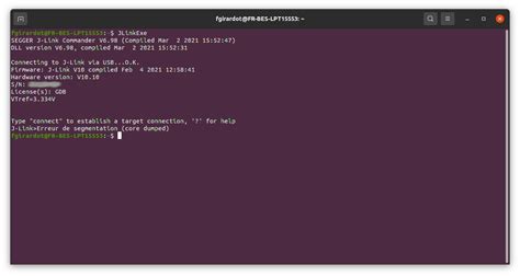 Solved Jlinkexe Segfault J Linkflasher Related Segger Forum