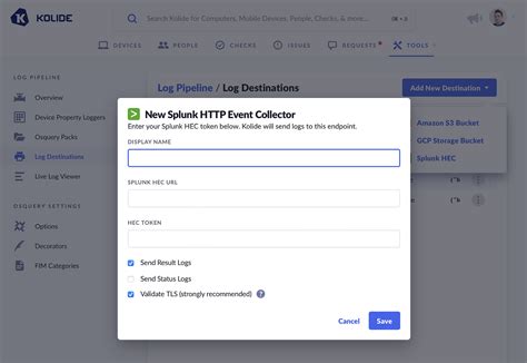 configuring splunk hec kolide zero trust access designed for okta