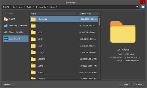 Opening Projects And Documents Altium Designer 25 Technical Documentation
