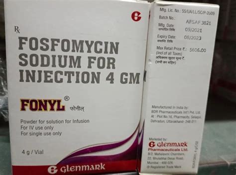 Fonyl 4gm Fosfomycin Sodium Injection At ₹ 5904 Piece Gurugram Id