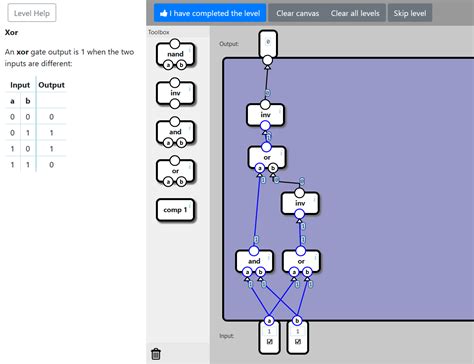 Nand Game Review To Assemble A Circuit From Scratch Using A Nand Gate