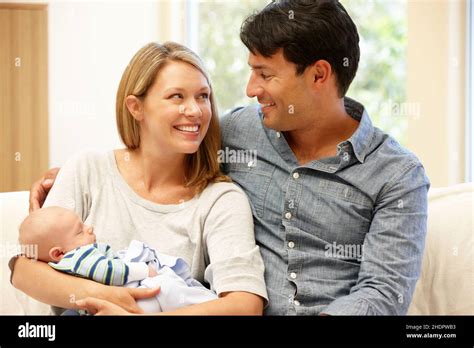 Baby Parent Couple Junior Babe Babies Human Babies Parents Couples Juniors Stock Photo