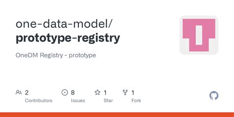 github one data model prototype registry onedm registry prototype