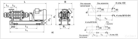 Насос ЦНС 60 330 секционный Характеристики и цена Чертежи и габариты