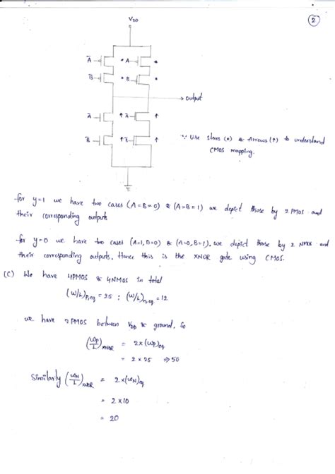 3 Design Of A 2 Input Xnor Gate Using Cmos Transistors A Realize The