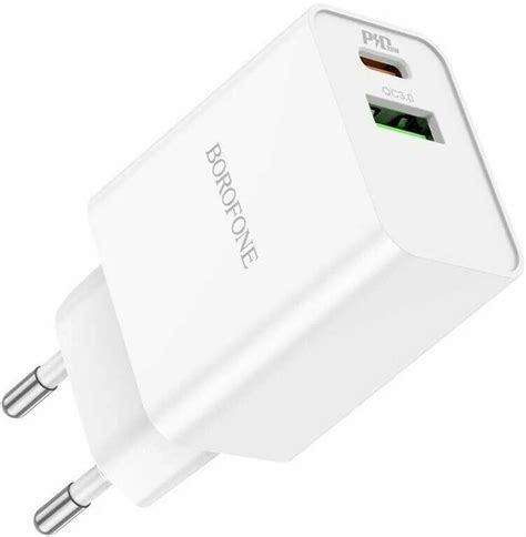 Сетевое зарядное устройство Usb Type C Borofone Ba78a 20w Qc3 0 Pd
